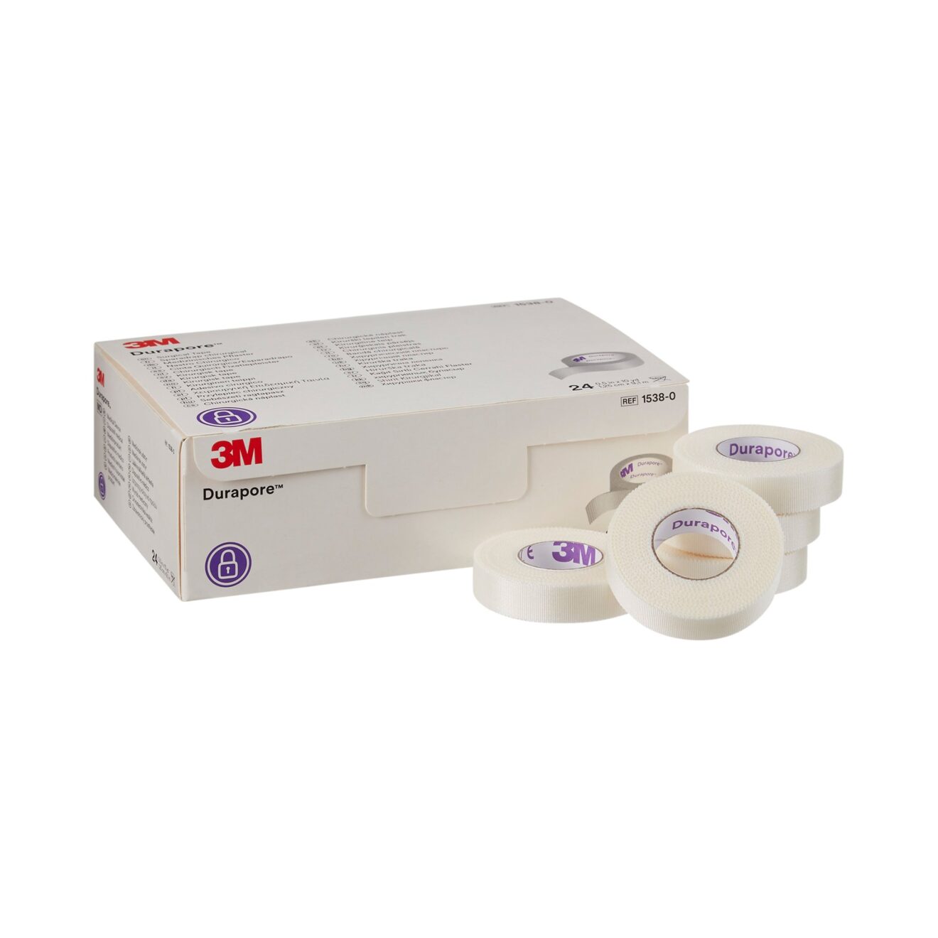 3M™ Durapore™ Silk-Like Cloth Medical Tape, 1/2 Inch x 10 Yard, White ...
